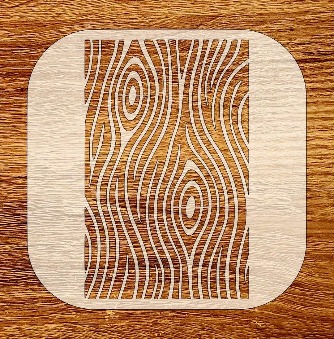 Wood Grain Pattern Stencil, Reusable DIY Craft Stencil, Digital ...