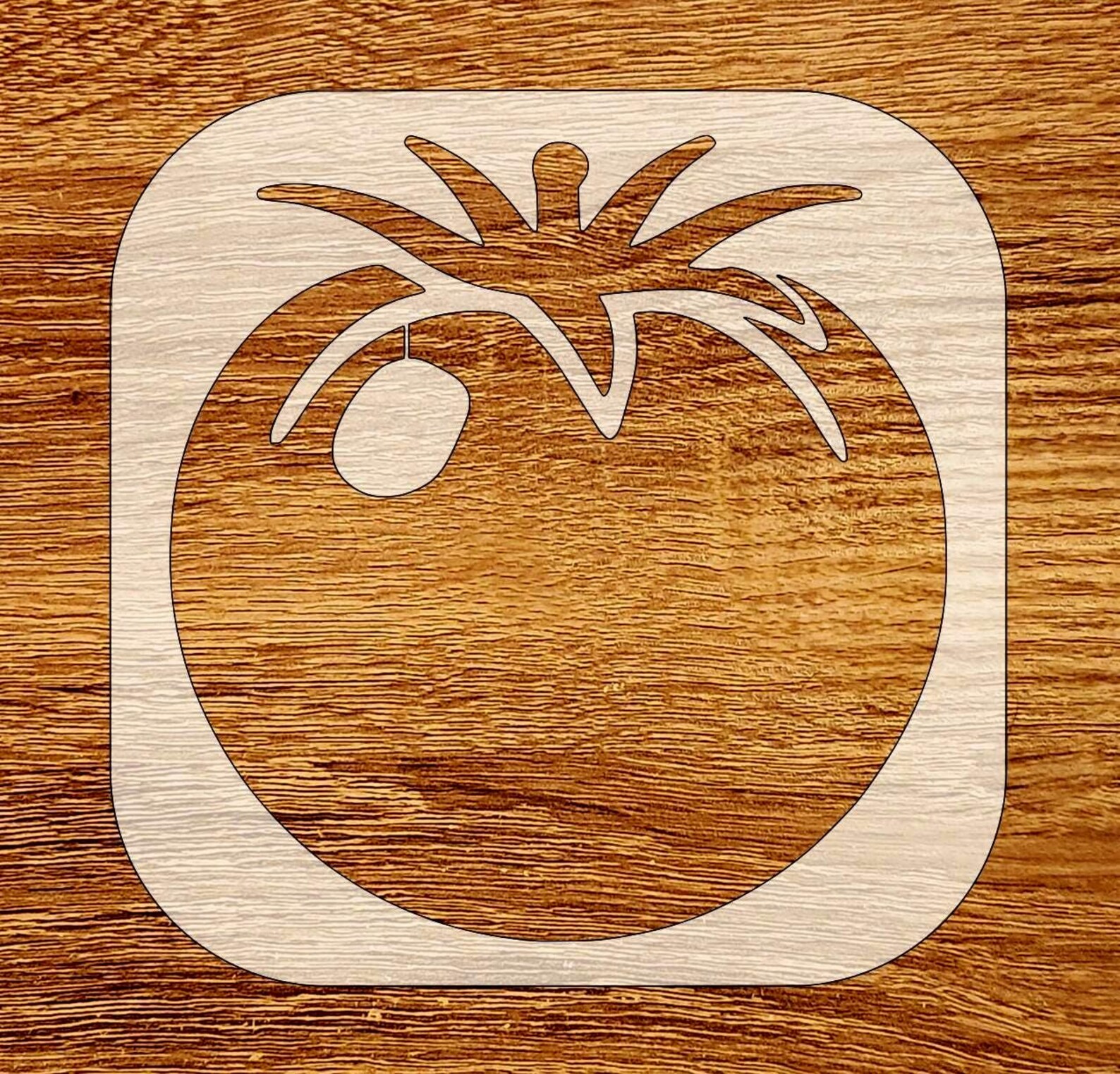Tomato Stencil, Reusable DIY Craft Stencil, Digital Download, STL, DXF ...