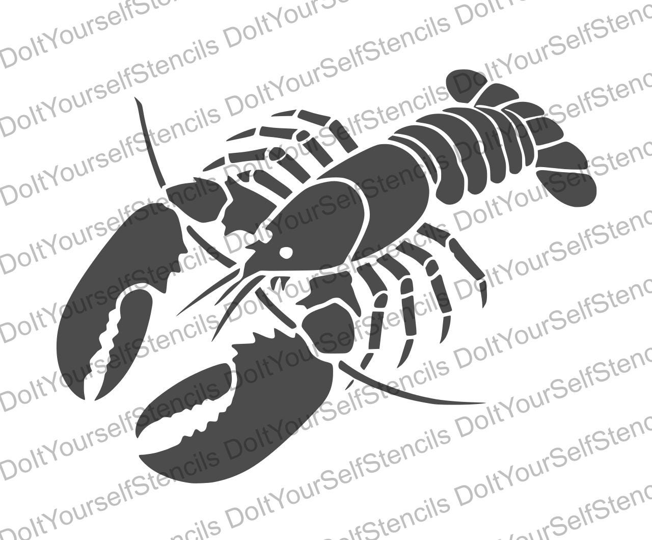 Coastal Lobster Stencil, Digital Download, SVG, DXF, Stl, Png, Pdf ...