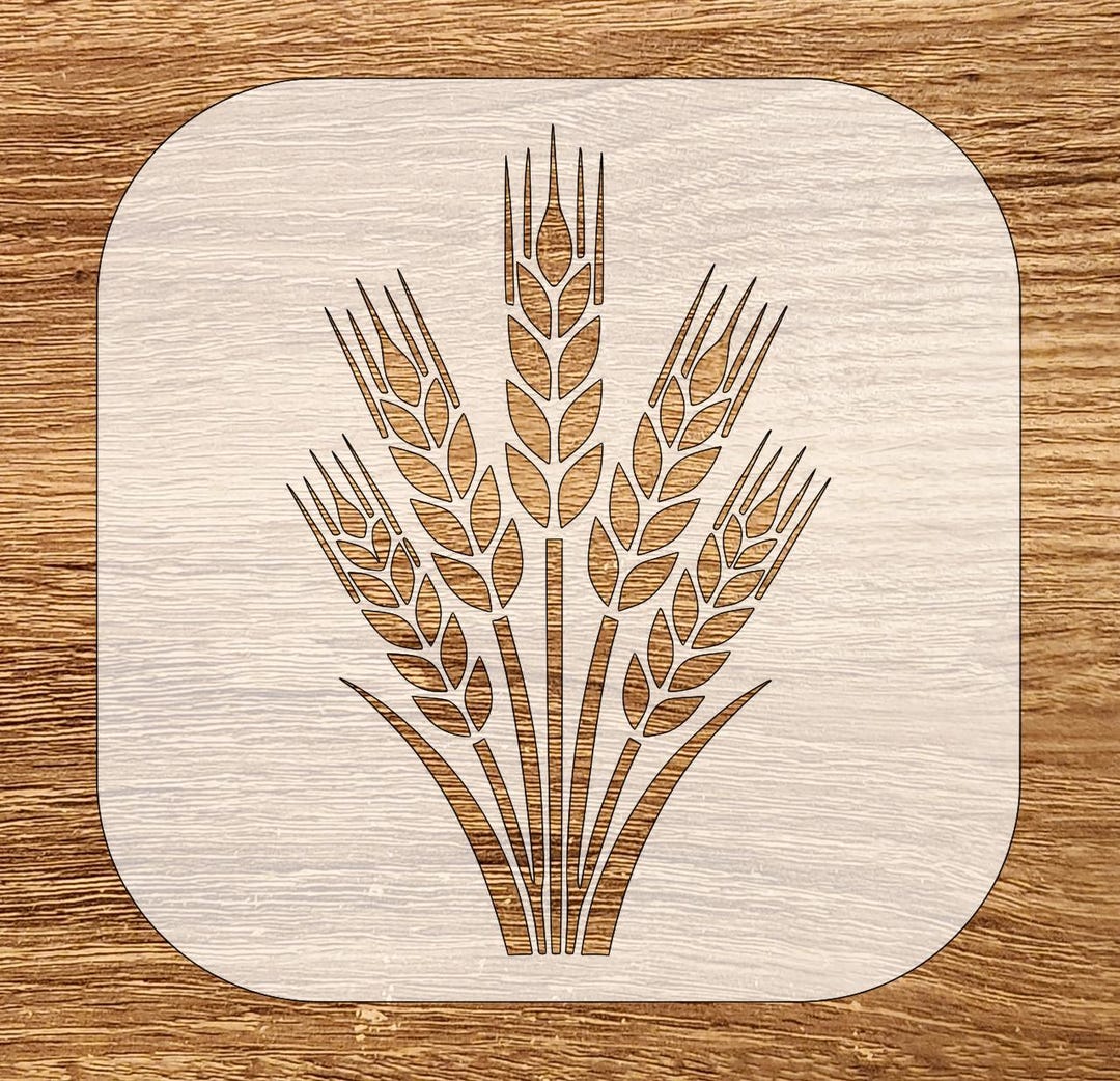 Wheat Sheaf Stencil, Farmhouse Wall Art Stencil, Reusable DIY Craft ...