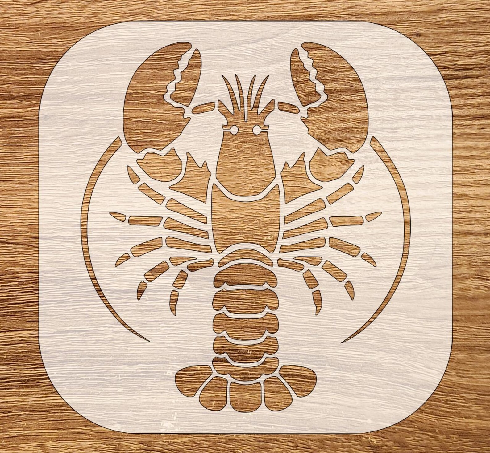 Lobster Stencil, Reusable DIY Craft Stencil, Digital Download, STL, DXF ...