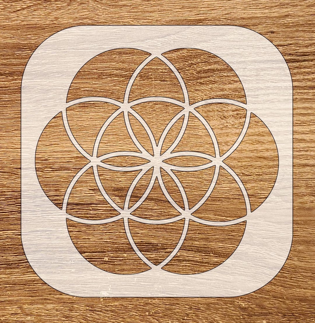 Seed of Life Stencil, Sacred Geometry Stencil, Digital Download, STL ...