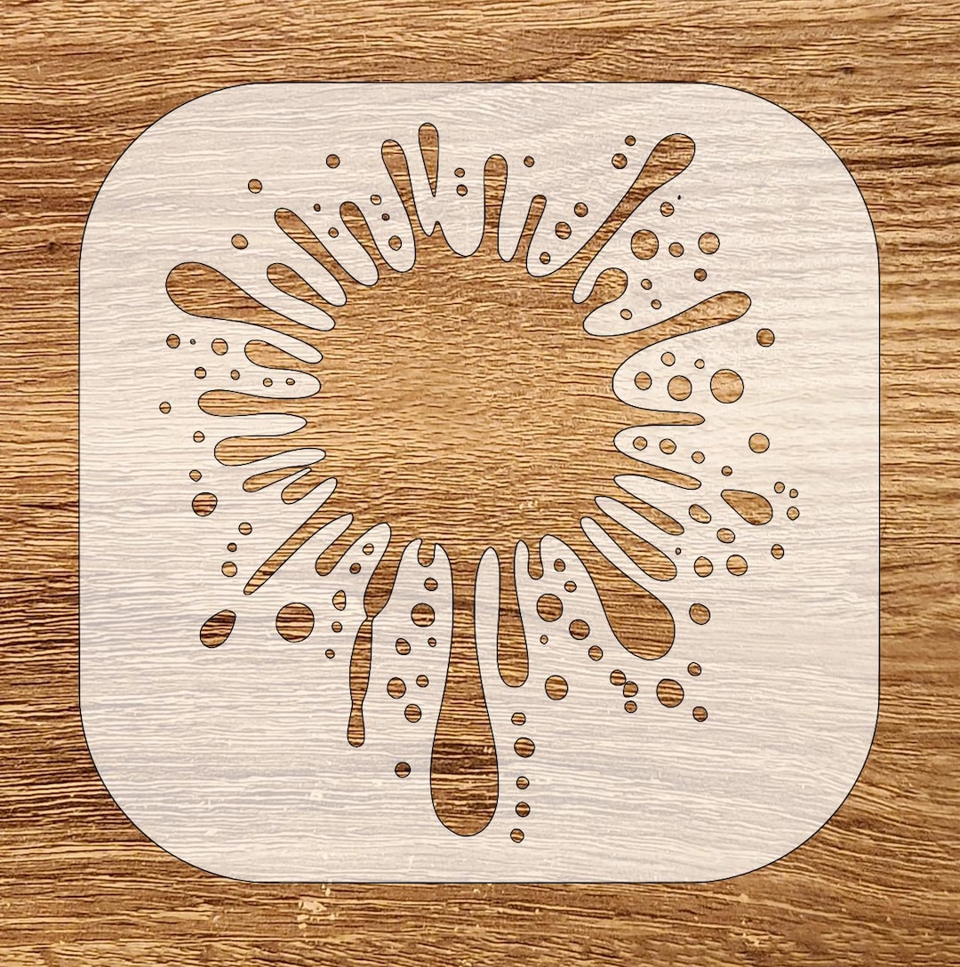 Paint Splatter Stencil, Reusable DIY Craft Stencil, Digital Download ...