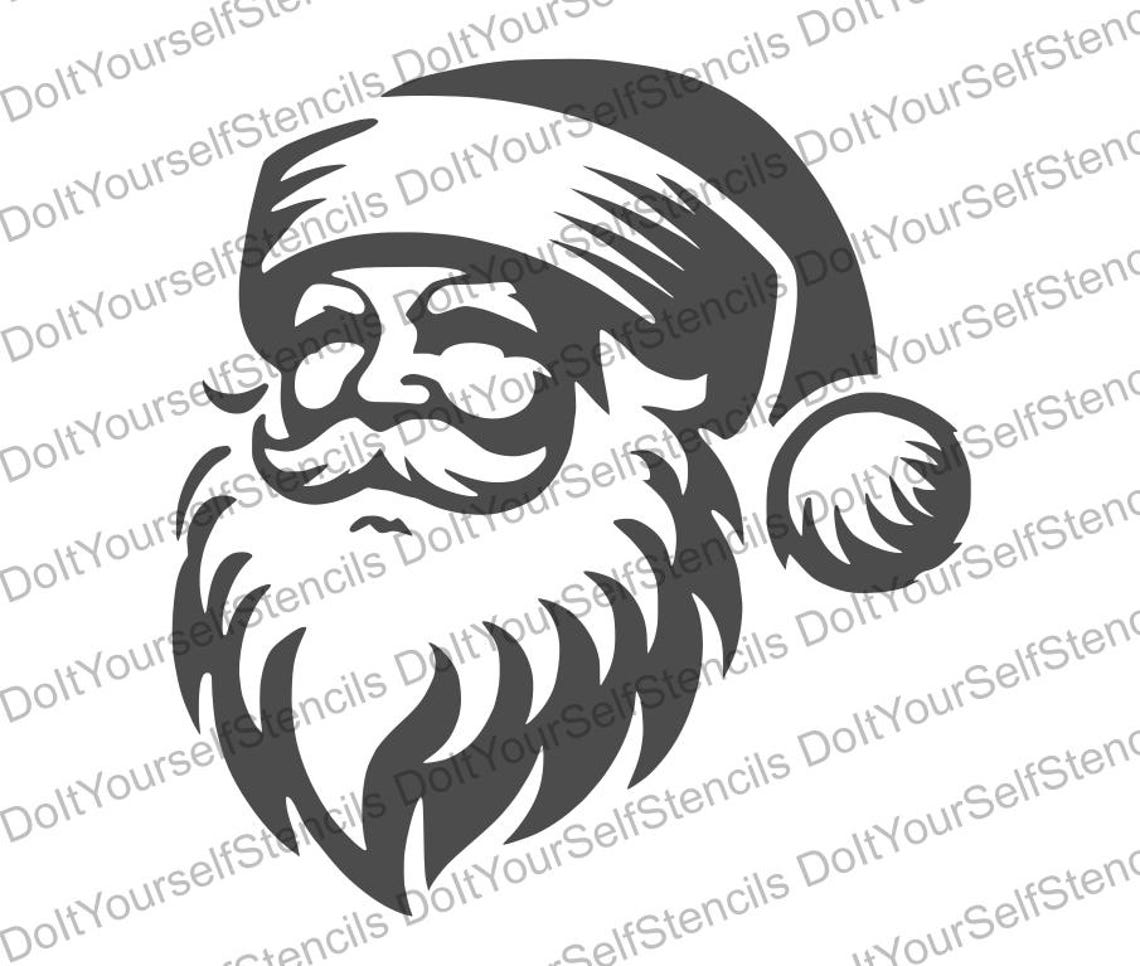 Santa Claus Stencil, Reusable DIY Craft Stencil, Digital Download, STL ...