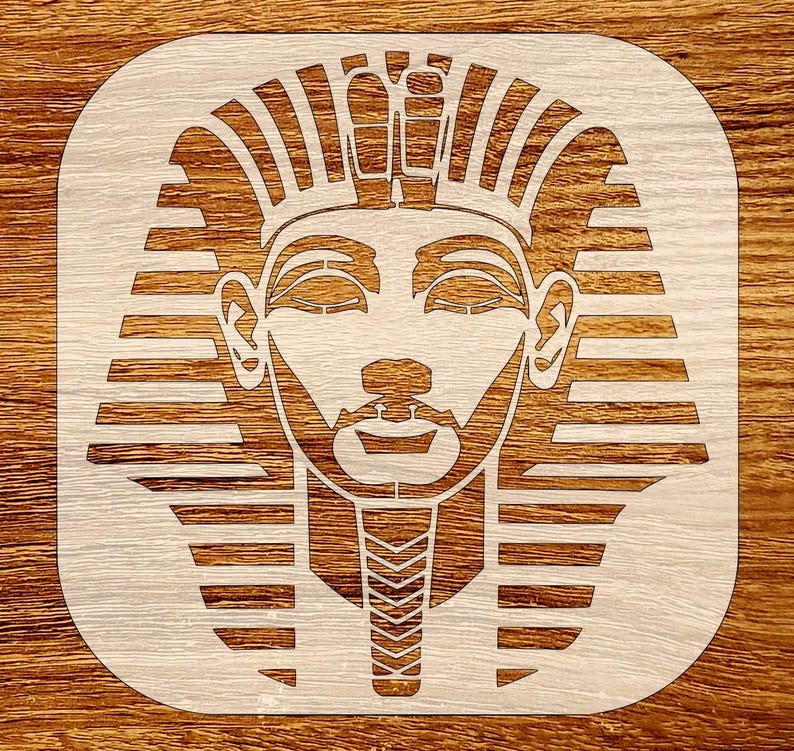 Pharaoh Stencil, Ancient Egyptian Stencil, Reusable DIY Craft Stencil ...