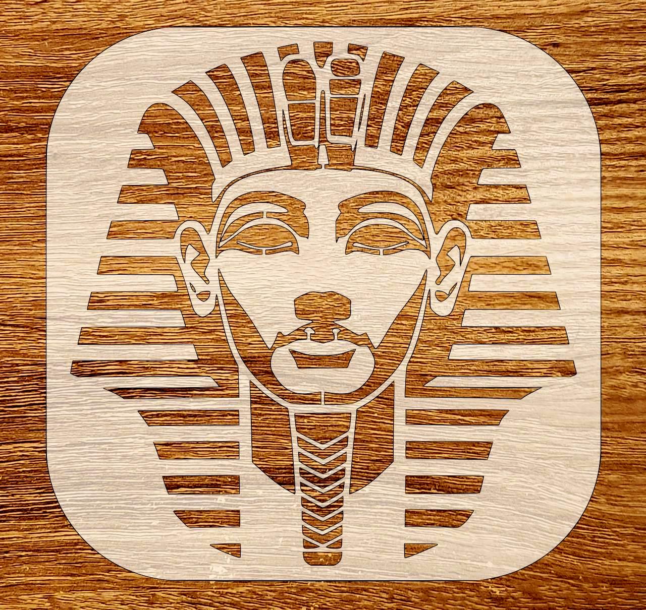 Pharaoh Stencil, Ancient Egyptian Stencil, Reusable DIY Craft Stencil ...