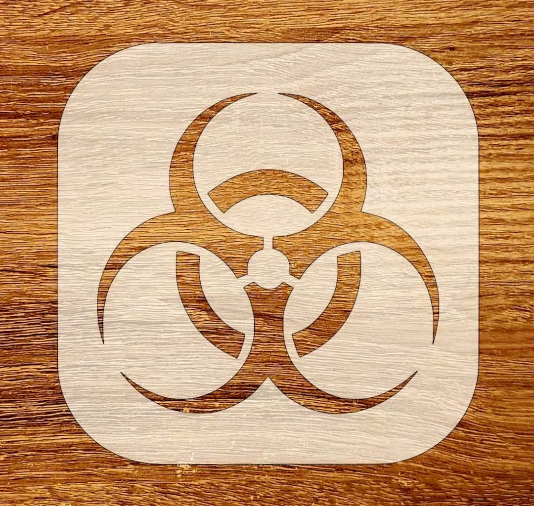 Biohazard Symbol Stencil, Digital Download, SVG, DXF, Stl, Png, Pdf ...