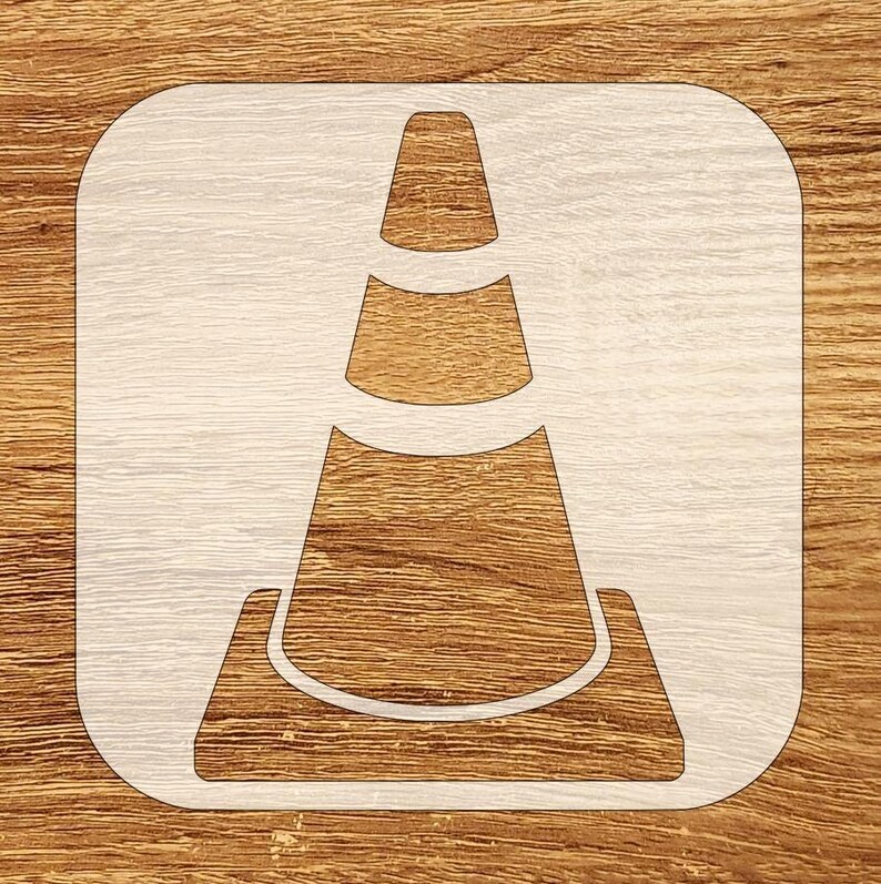 Traffic Cone Stencil, Reusable DIY Craft Stencil, Digital Download, SVG ...