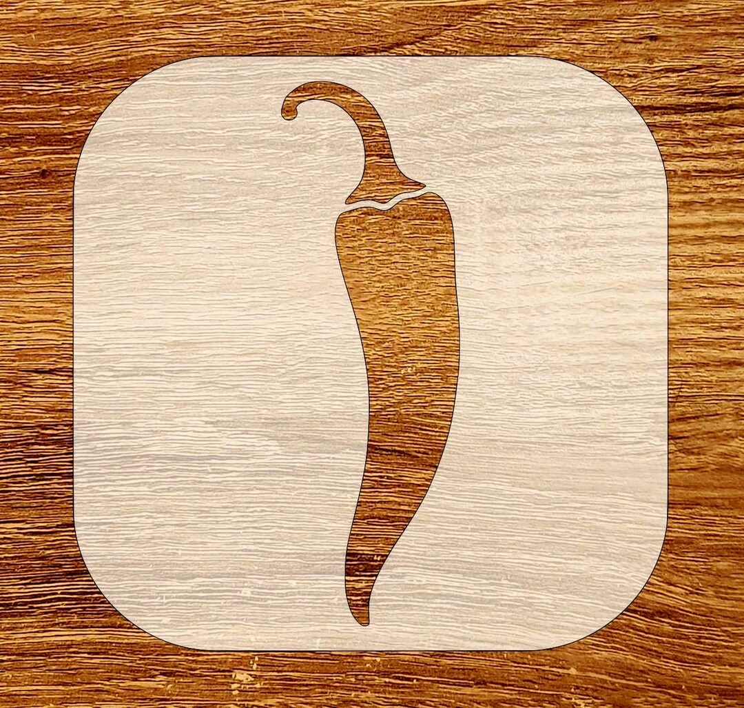 Chili Pepper Stencil, Reusable DIY Craft Stencil, Digital Download, STL ...