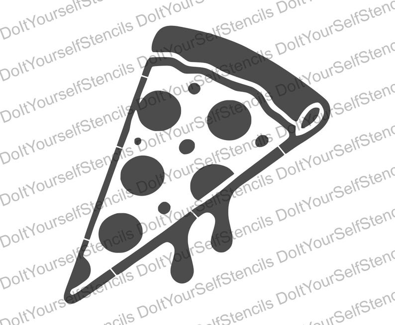Pizza Slice Stencil, Reusable DIY Craft Stencil, Digital Download, STL ...