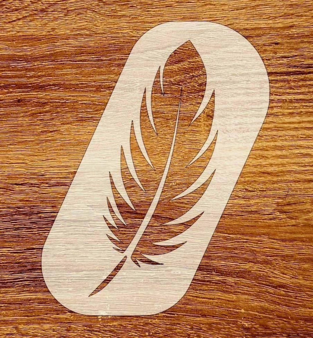 Feather Stencil, Reusable DIY Craft Stencil, STL, DXF, Svg Files - Etsy