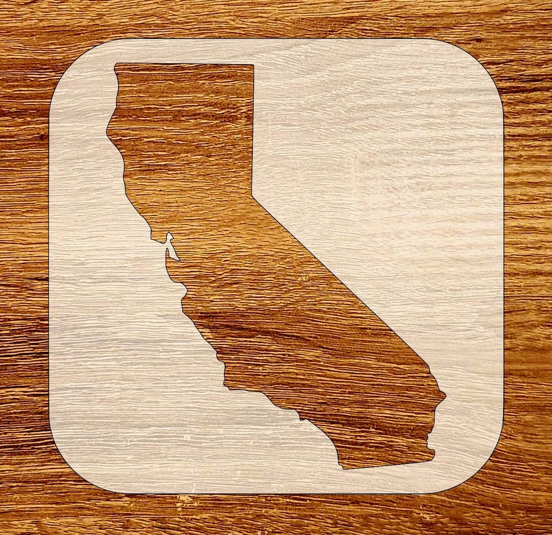 California State Silhouette Stencil, Digital Download, SVG, DXF, Stl ...