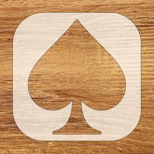 Spade Symbol Stencil, Reusable Playing Card Stencil, Digital Download ...