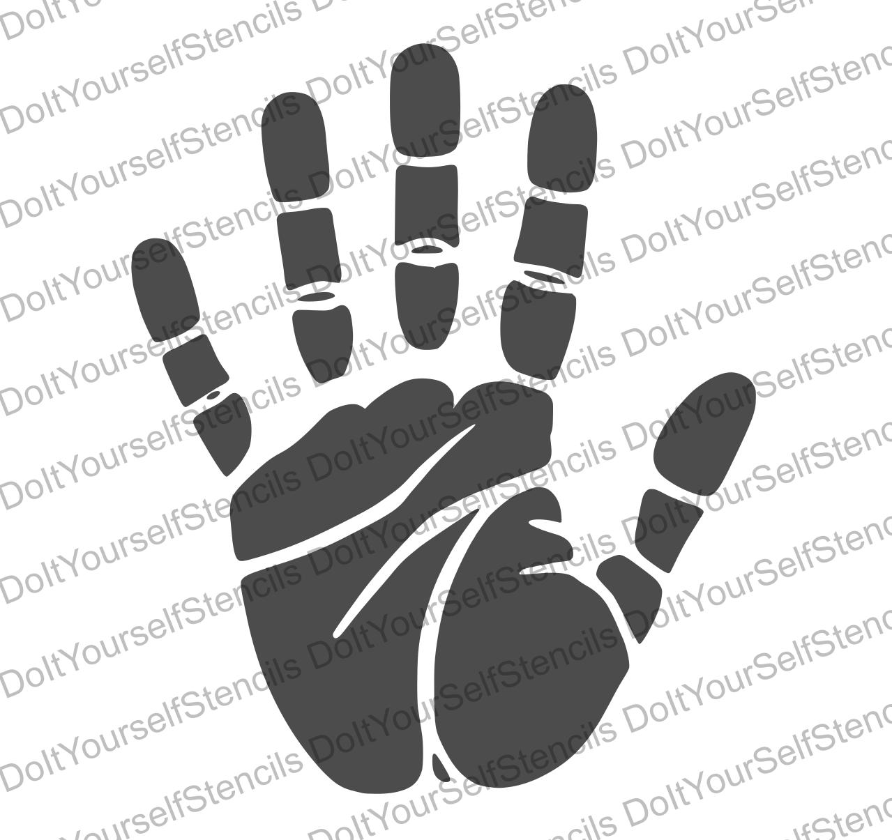 Handprint Stencil, Reusable DIY Craft Stencil, Digital Download, STL ...