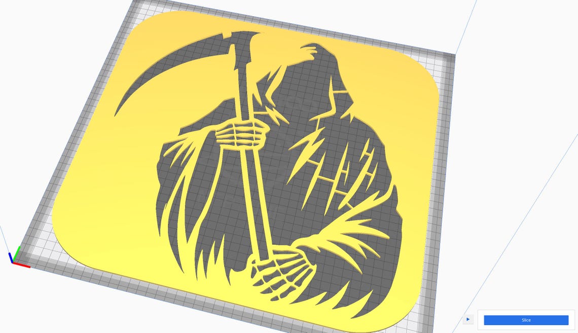 Grim Reaper Stencil, Reusable DIY Craft Stencil, Digital Download, STL ...