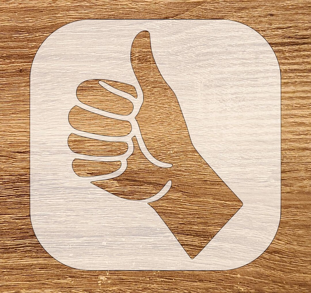 Thumbs up Stencil, Reusable DIY Craft Stencil, Digital Download, STL ...