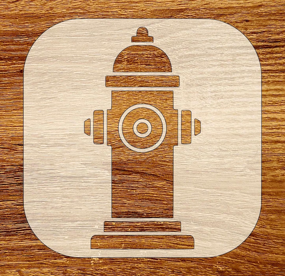 Simple Fire Hydrant Stencil, Digital Download, SVG, DXF, Stl, Png, Pdf ...