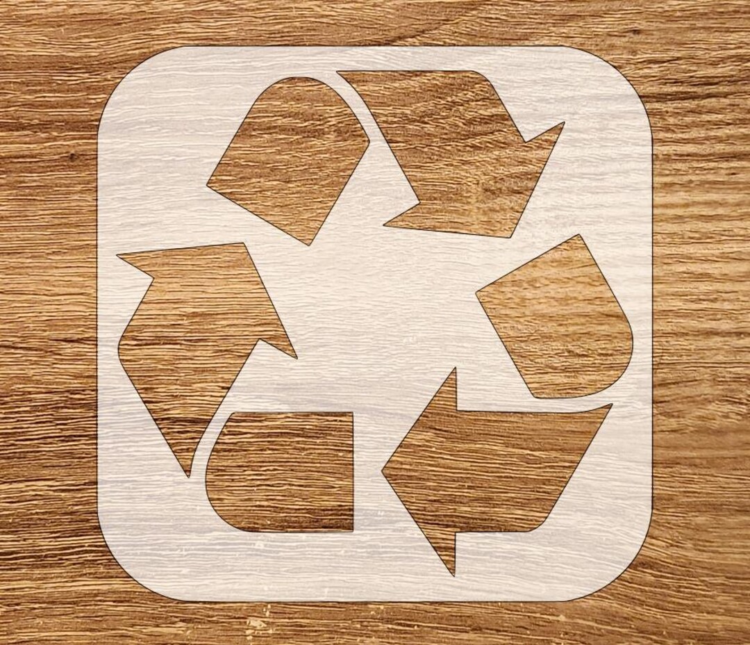 Recycling Stencil, Eco-friendly DIY Craft Stencil, Digital Download ...
