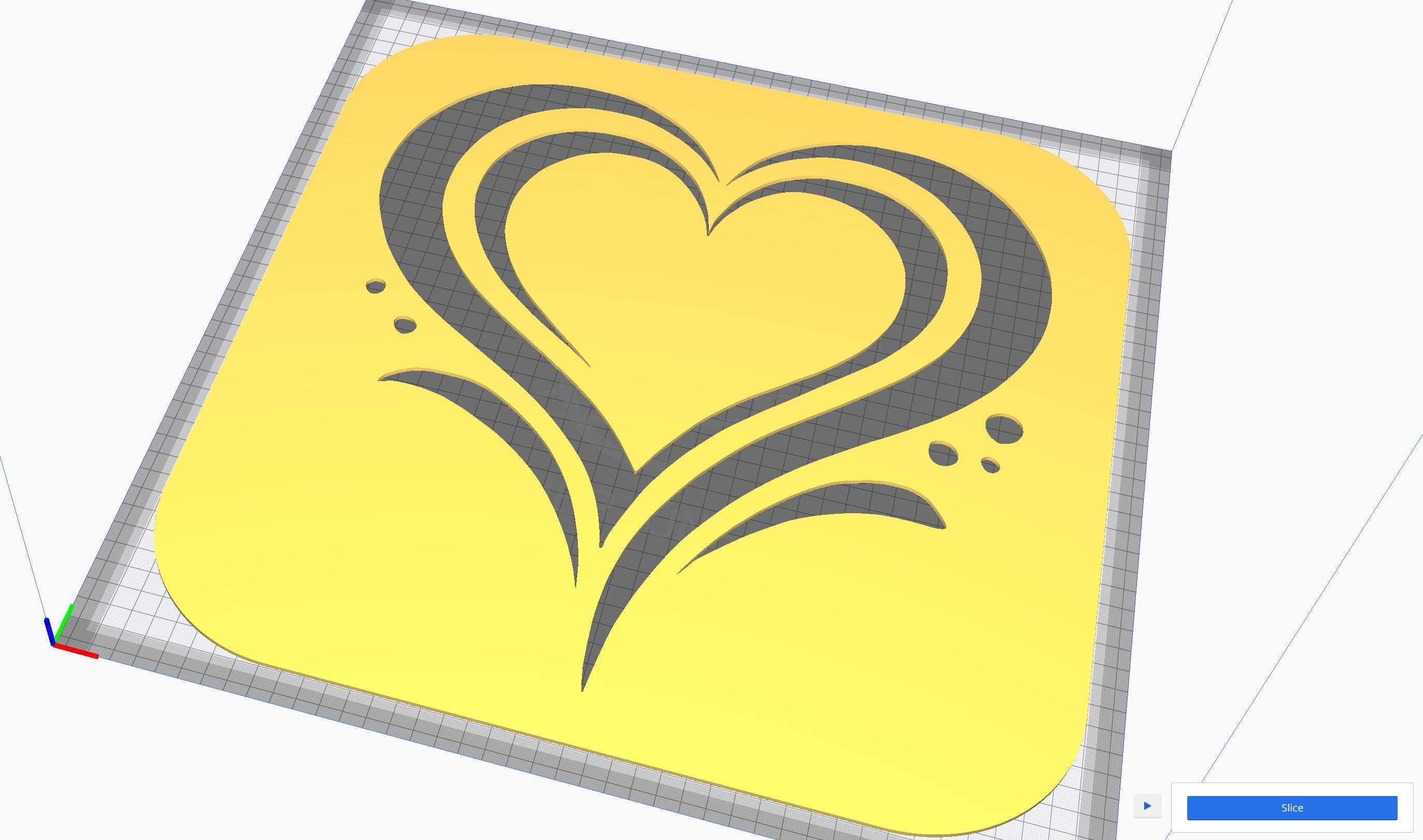 Romantic Flow Heart Stencil, Reusable DIY Craft Stencil, Digital ...