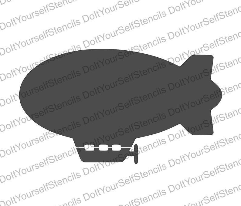 Vintage Blimp Stencil, Digital Download, SVG, DXF, Stl, Png, Pdf Files ...