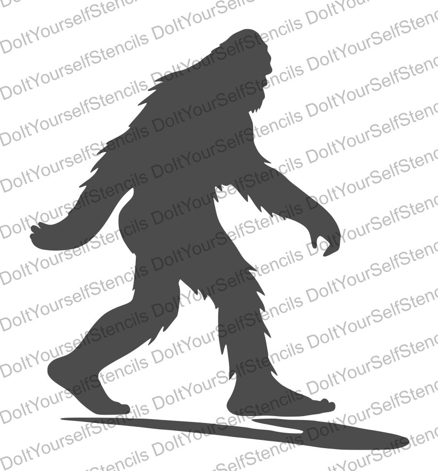 Sasquatch Stencil, Reusable DIY Craft Stencil, Digital Download, STL ...