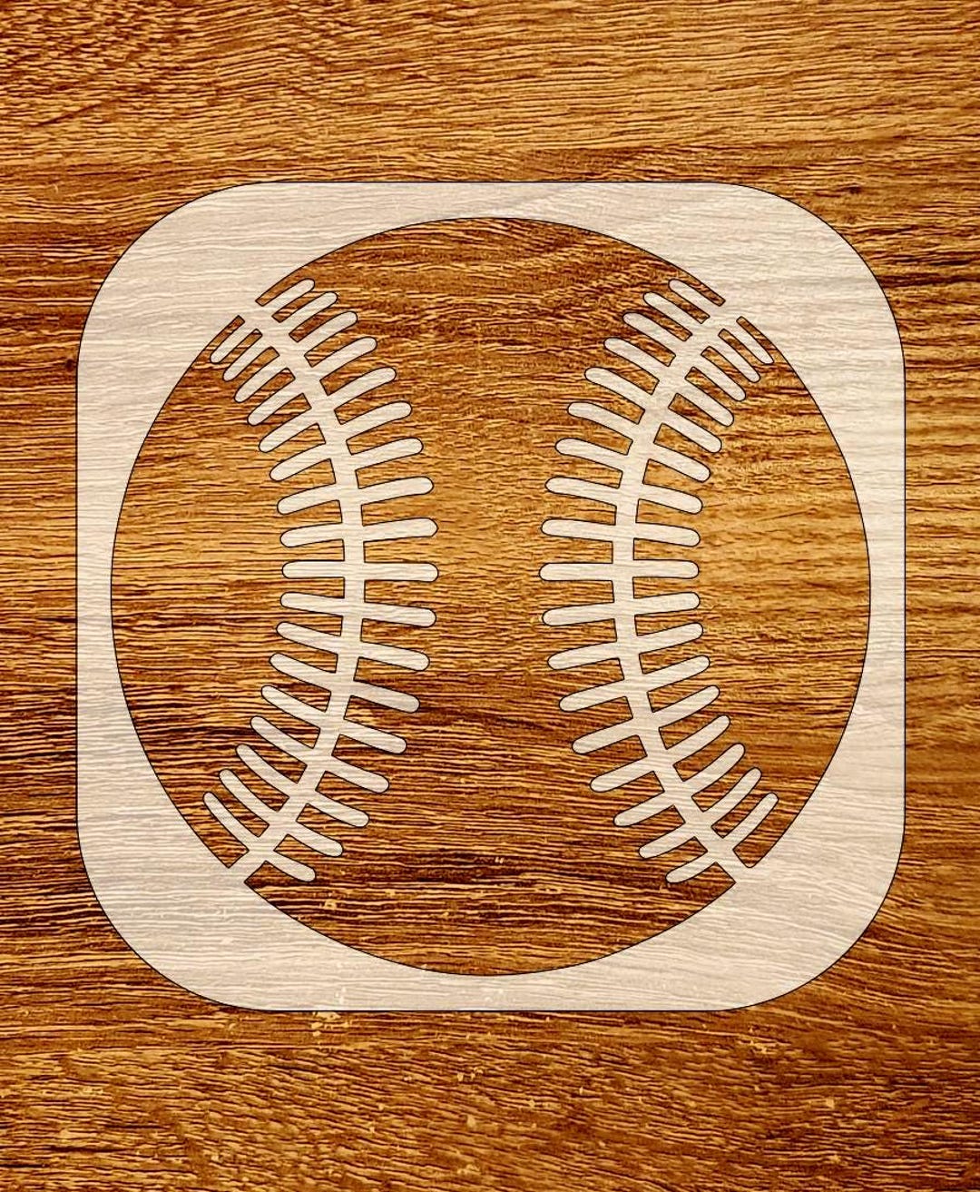 Baseball Stencil, Sports Wall Decor, Digital Download, SVG, DXF, Stl ...