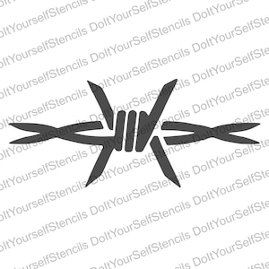 Barbed Wire Stencil, Digital Download, SVG, DXF, Stl, Png, Pdf Files - Etsy