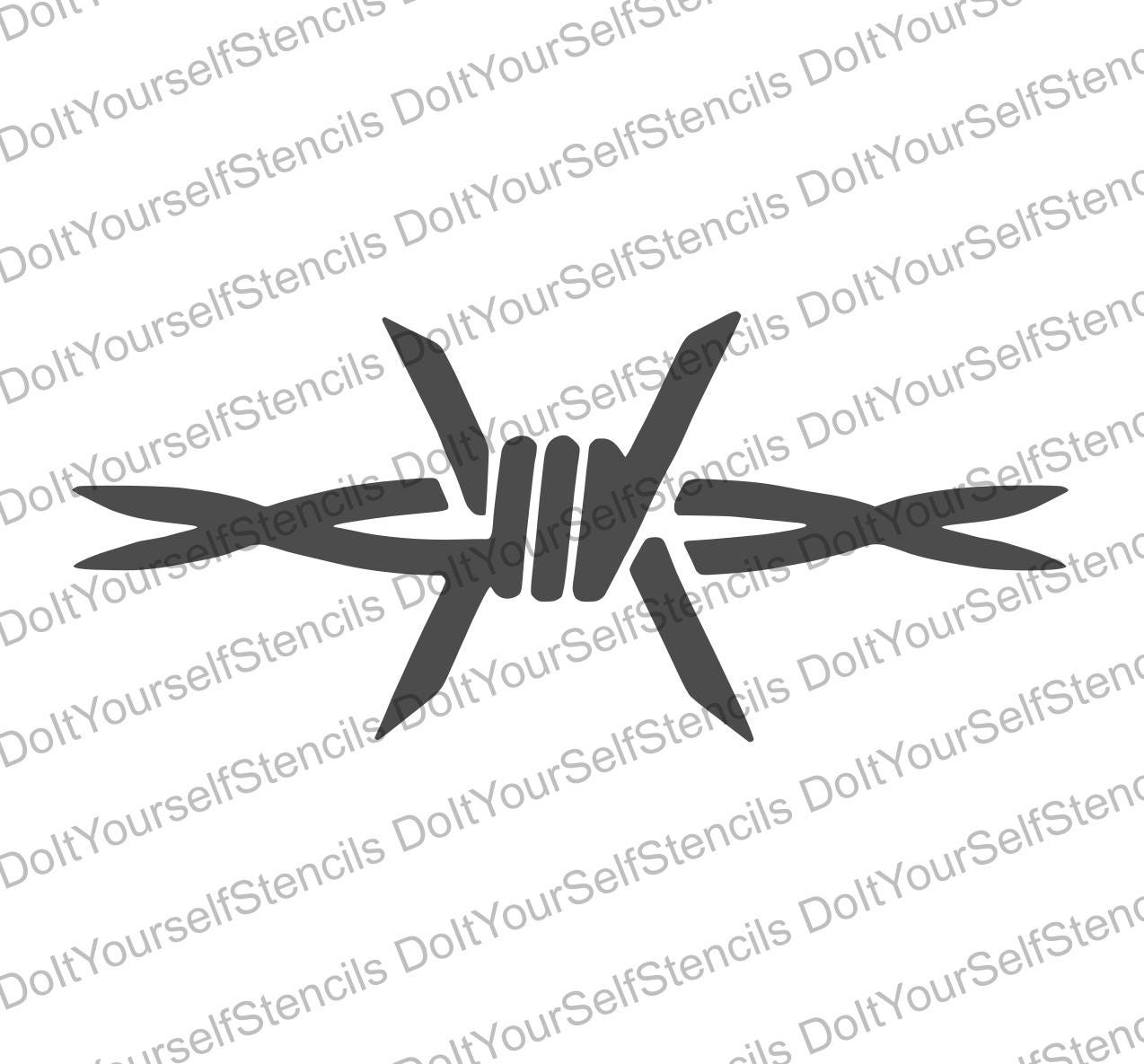 Barbed Wire Stencil, Digital Download, SVG, DXF, Stl, Png, Pdf Files - Etsy