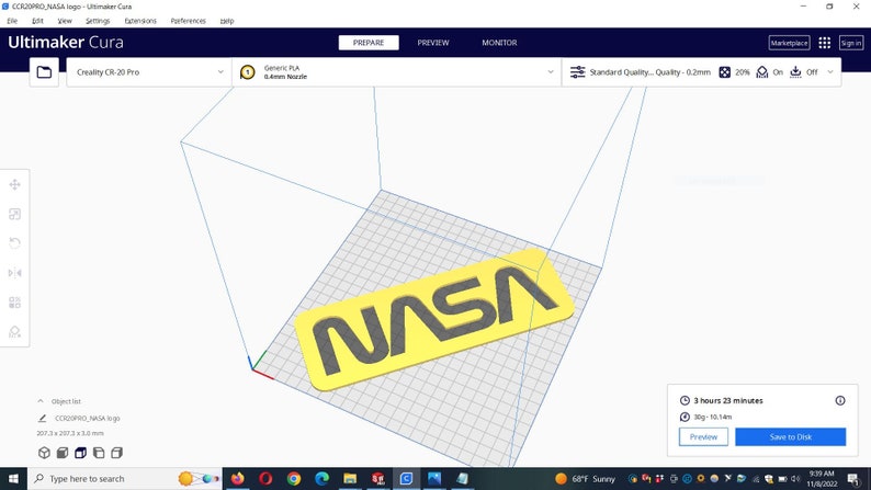 NASA Worm Logo Stencil, Resusable DIY Craft Stencil, Stl File, Dxf File ...