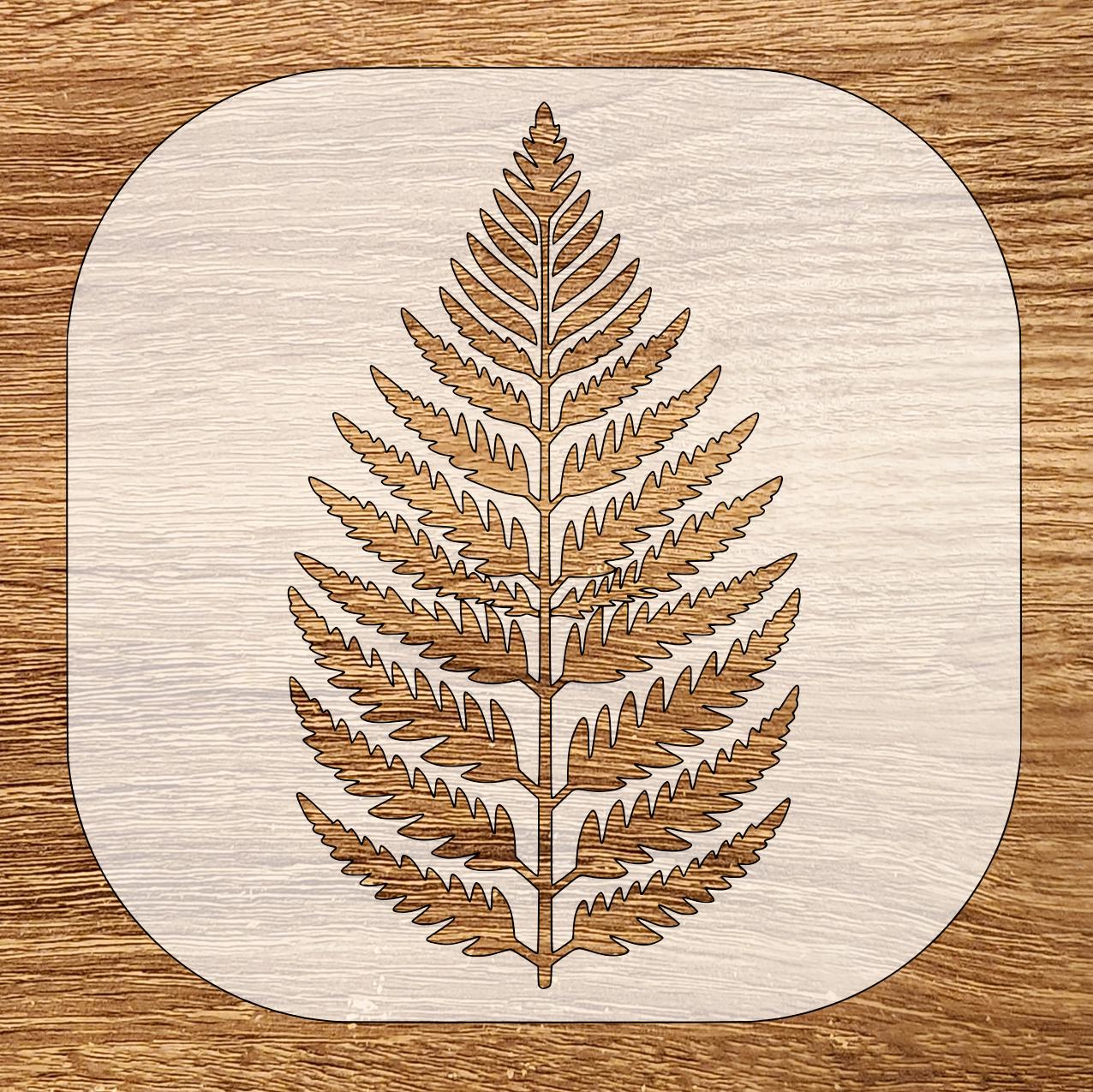 Fern Leaf Stencil, Botanical DIY Stencil, Digital Download, STL, DXF ...