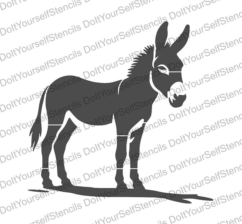 Donkey Stencil, Farm Animal Stencil, Reusable DIY Craft Stencil ...