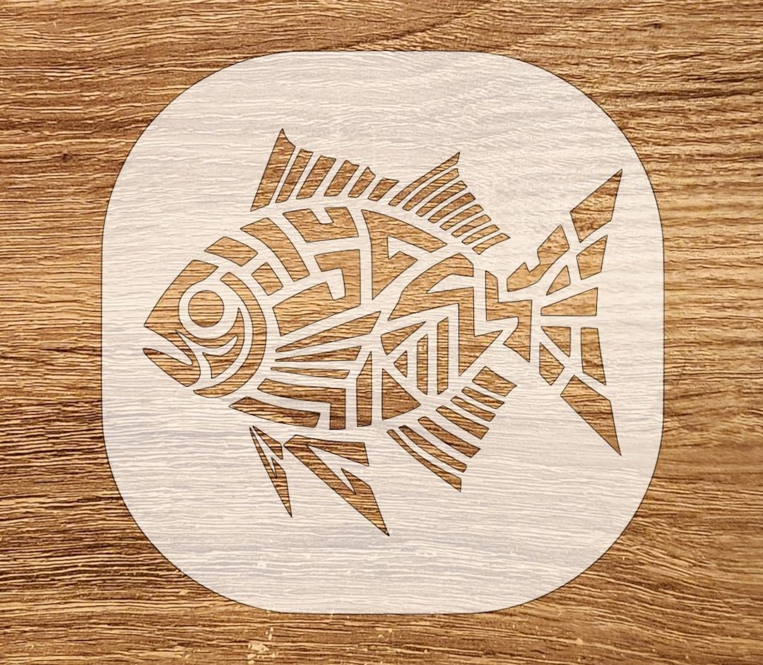 Fish Stencil, Reusable DIY Craft Stencil, STL, DXF, Svg Files - Etsy