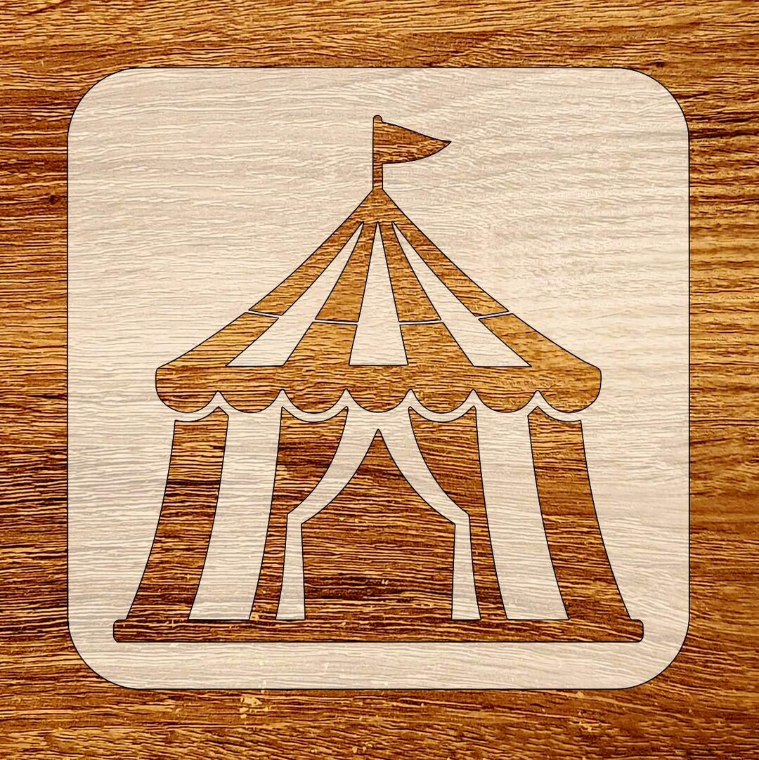Circus Tent Stencil, Digital Download, SVG, DXF, Stl, Png, Pdf Files - Etsy