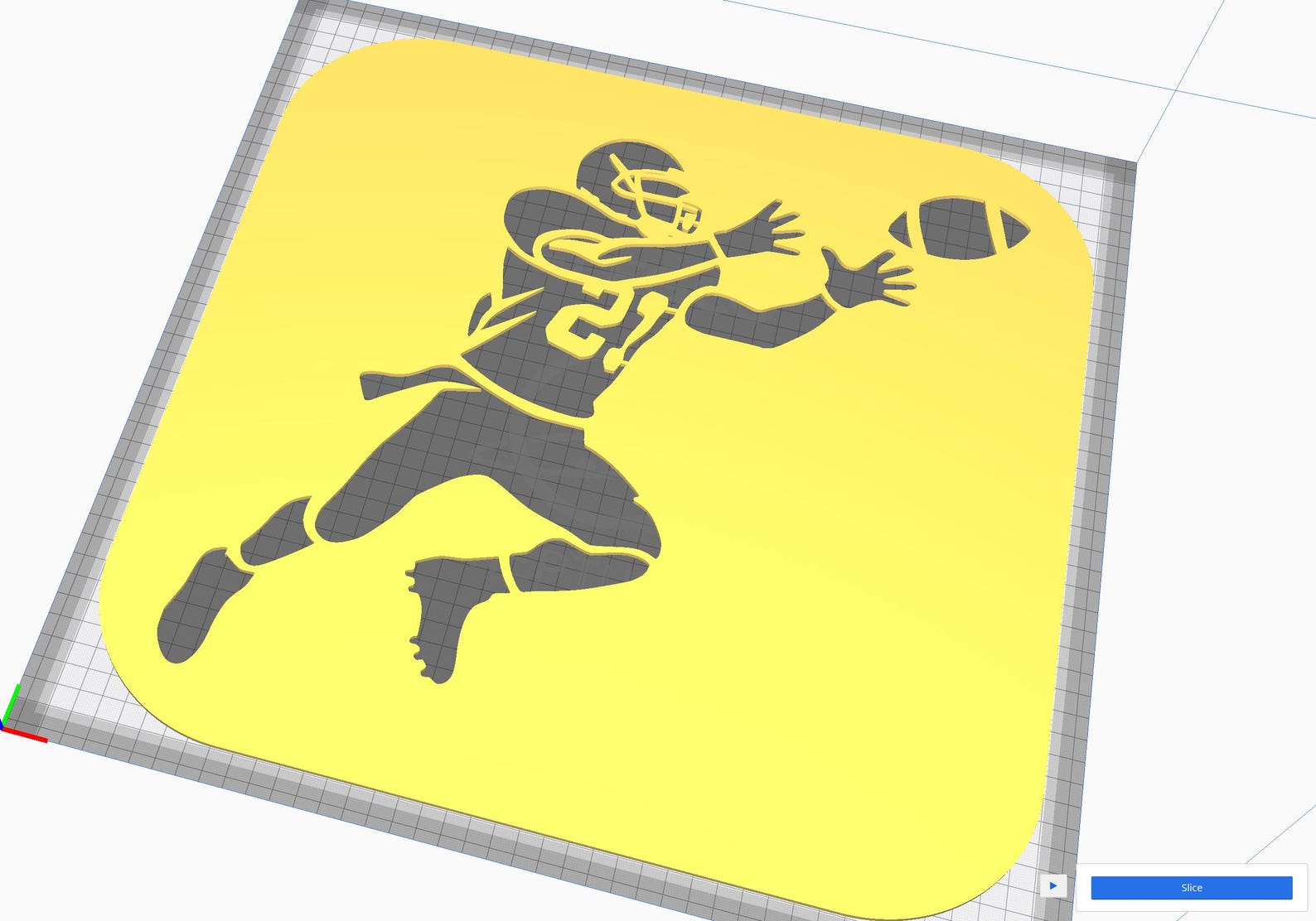 Football Player Stencil, Sports DIY Stencil, American Football Decor ...