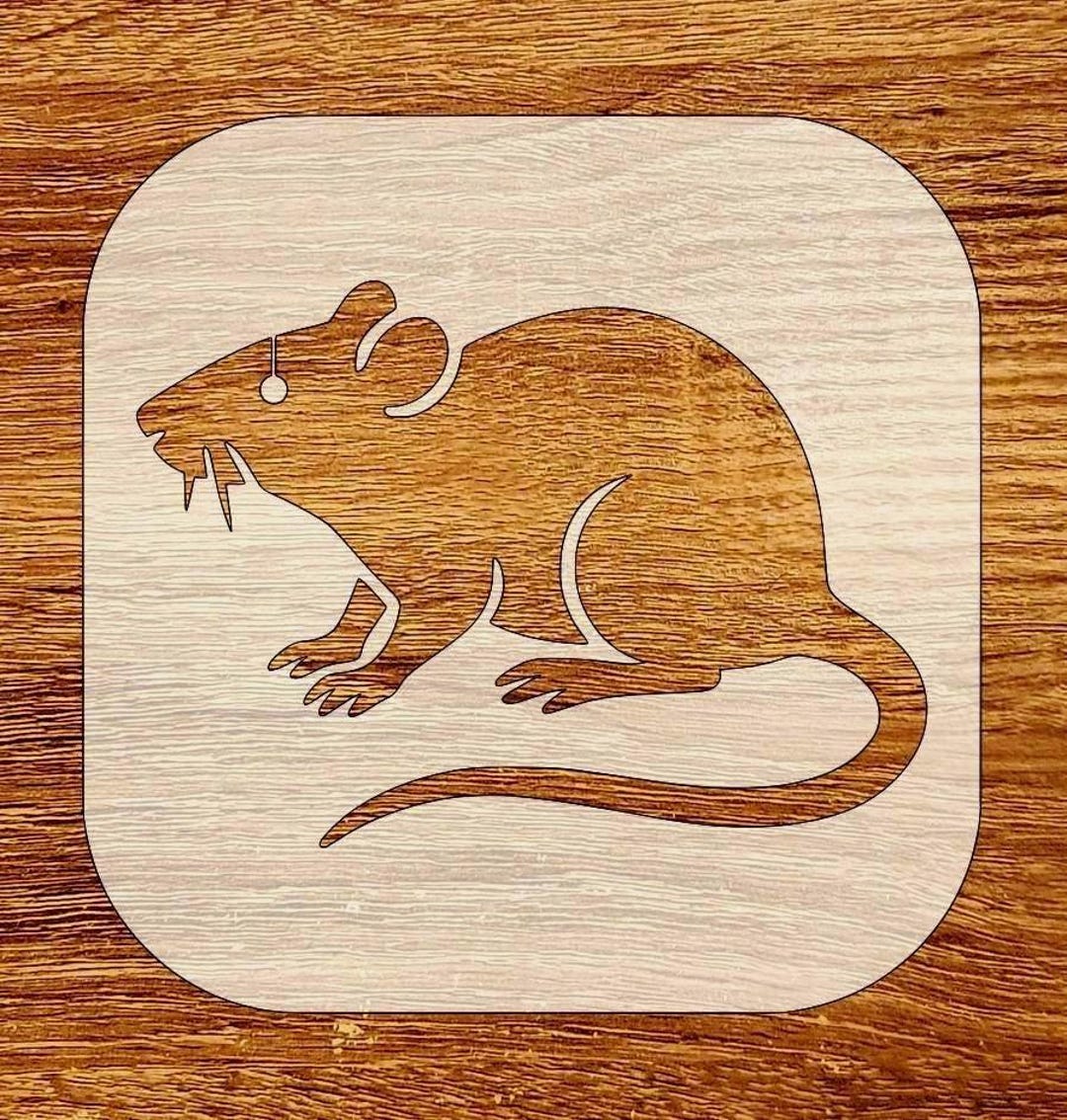 Rat Stencil, Reusable DIY Craft Stencil, Digital Download, SVG, DXF ...