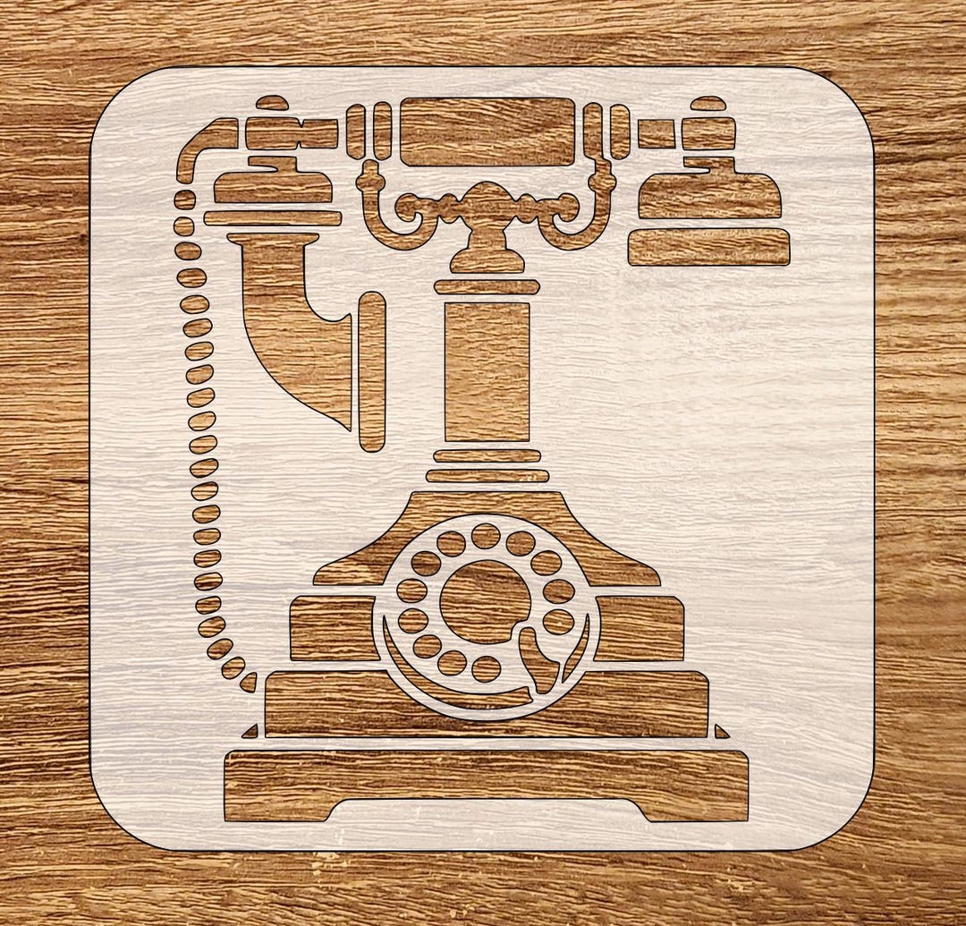 Victorian Telephone Stencil, Vintage Phone Stencil, Digital Download ...