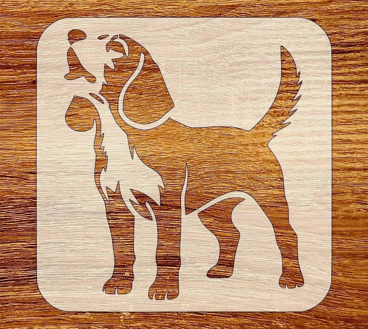 Howling Beagle Silhouette Stencil, Reusable DIY Craft Stencil, Digital ...