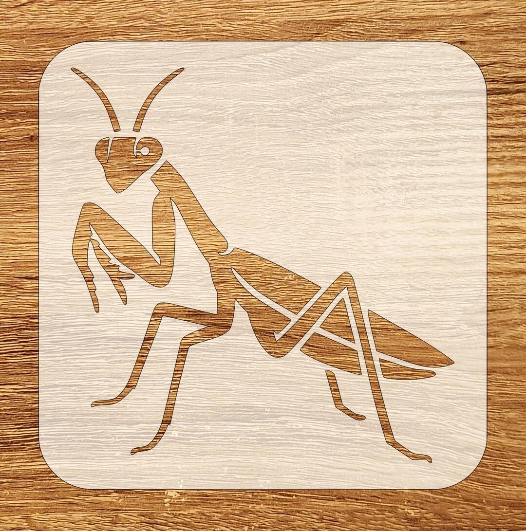 Praying Mantis Stencil, Reusable DIY Craft Stencil, Digital Download ...
