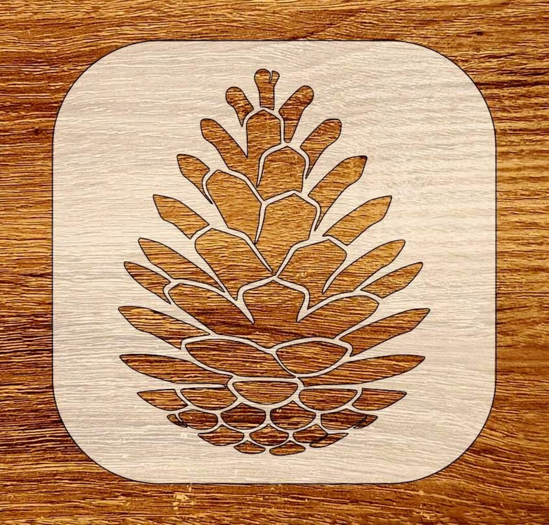 Pine Cone Stencil, Nature Craft Stencil for DIY Projects, Digital ...