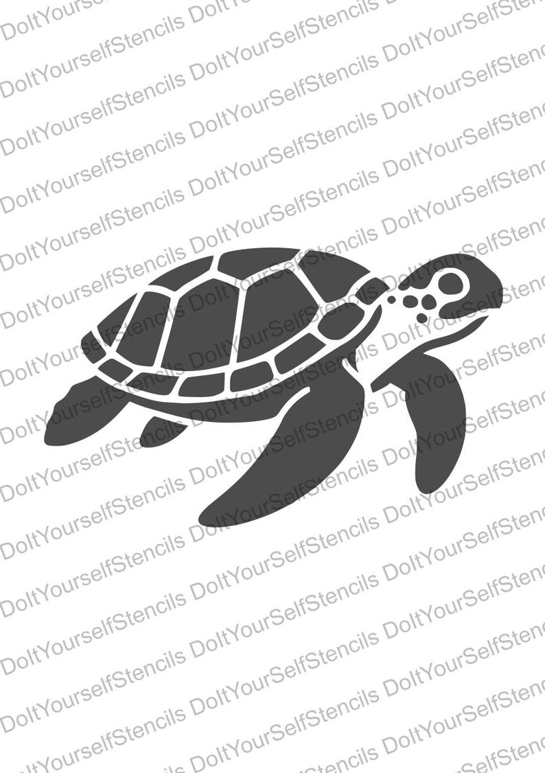 Sea Turtle Stencil, Digital Download, SVG, DXF, Stl, Png, Pdf Files - Etsy