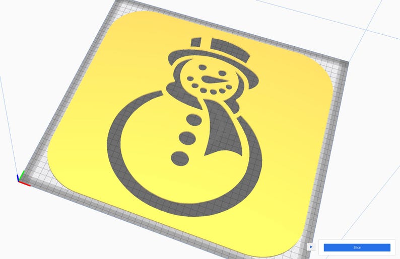 Snowman Stencil, Reusable DIY Christmas Craft Stencil, Digital Download ...