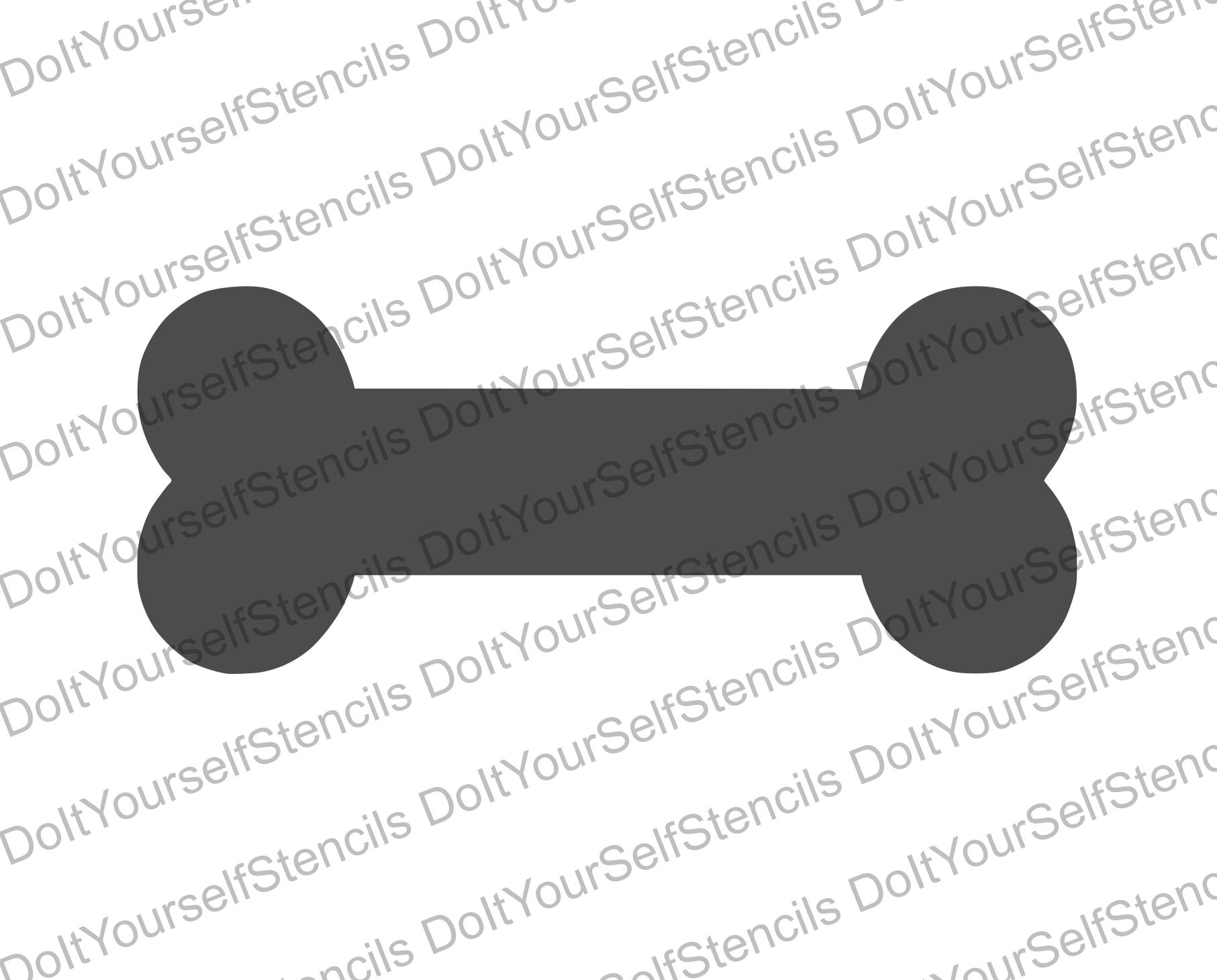 Dog Bone Stencil, Reusable DIY Craft Stencil, Digital Download, STL ...