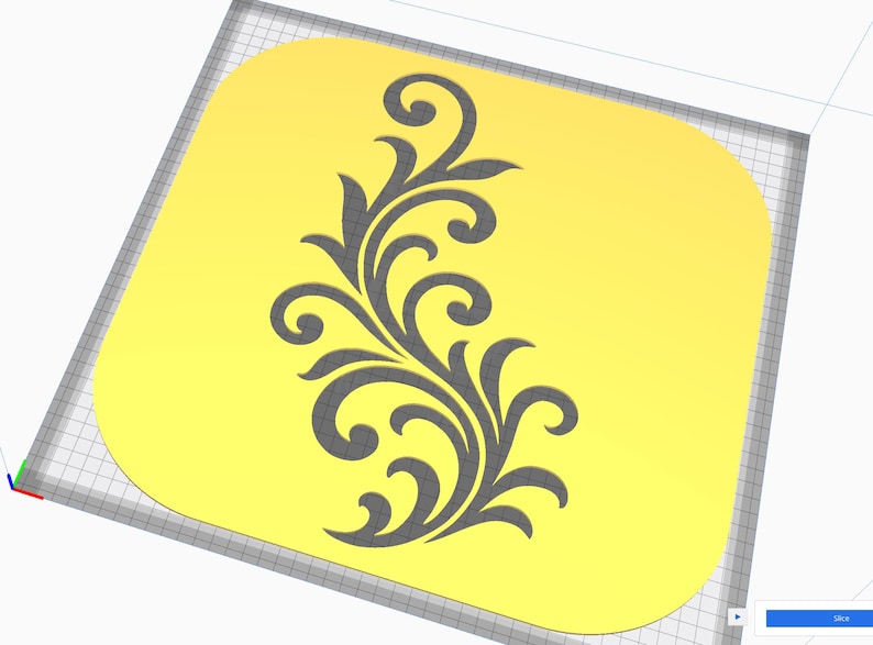 Elegant Flourish Stencil, Reusable DIY Craft Stencil, Digital Download ...