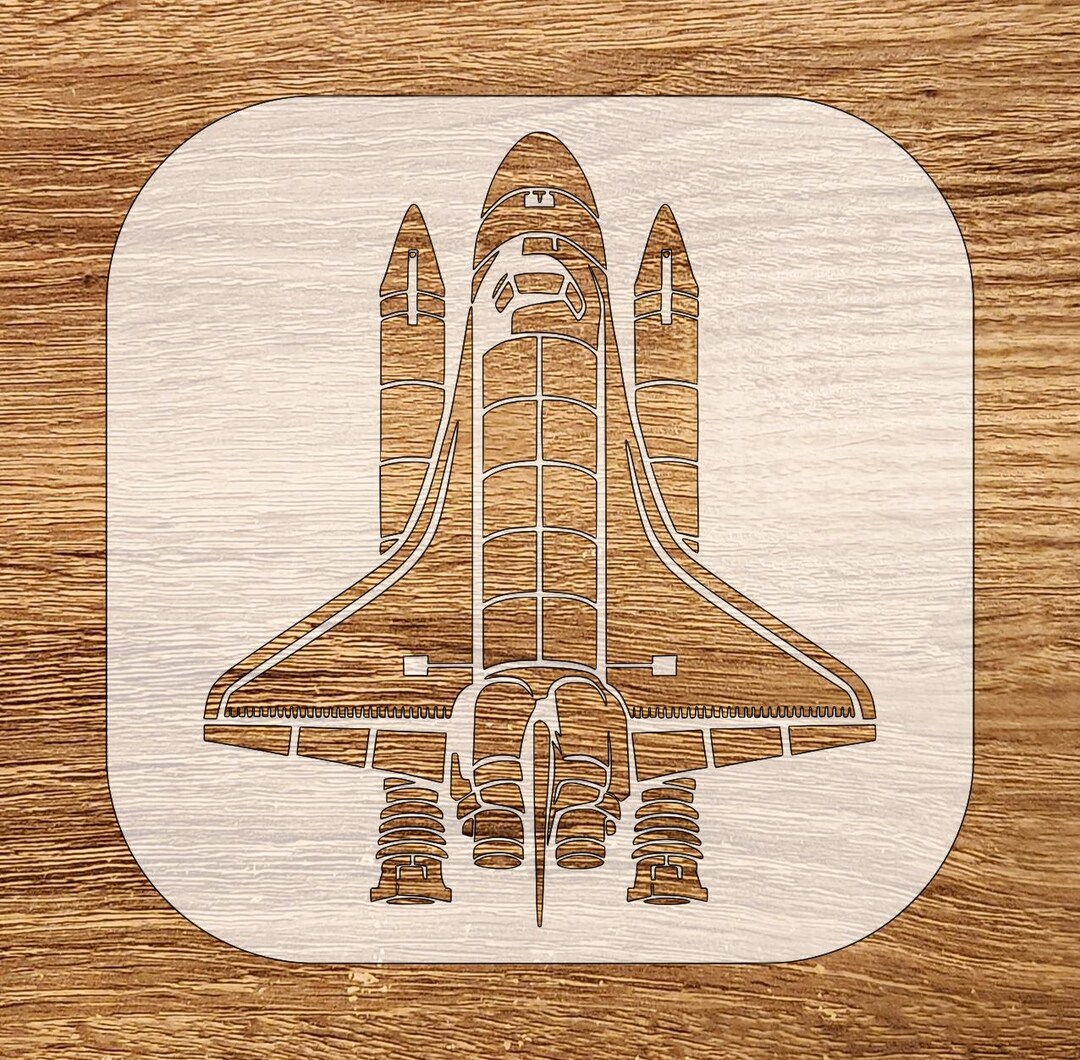 Space Shuttle Silhouette Stencil, Reusable DIY Craft Stencil, Digital ...