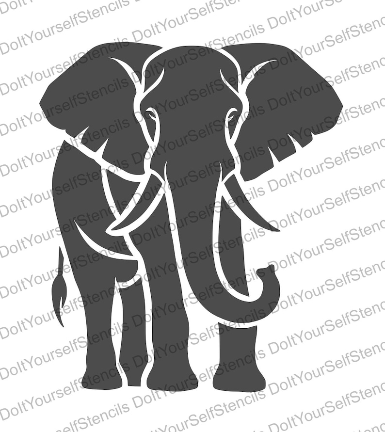 Elephant Stencil, Safari Animal Stencil, Reusable DIY Craft Stencil ...