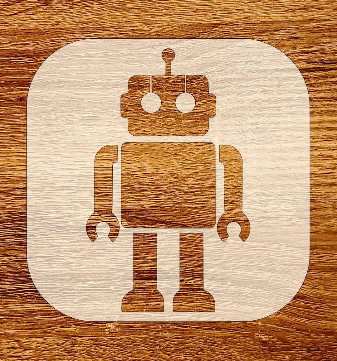 Retro Robot Stencil, Reusable DIY Craft Stencil, Digital Download, SVG ...