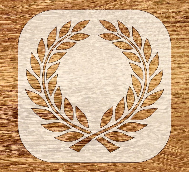 Victory Laurel Wreath Stencil, Olympic Champion Stencil, Reusable DIY ...