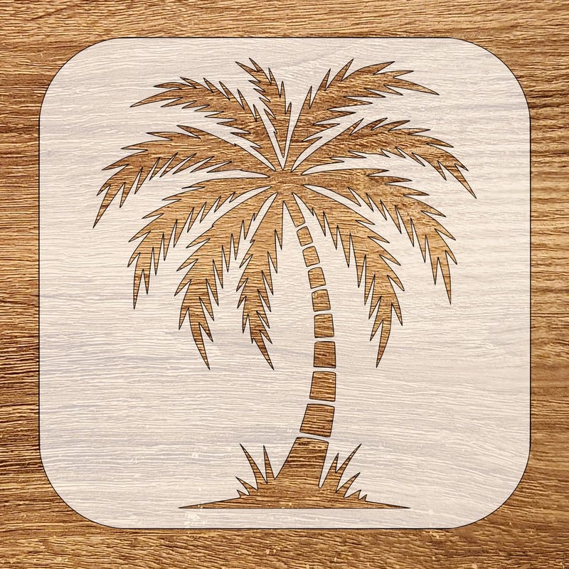 Palm Tree Stencil - Etsy