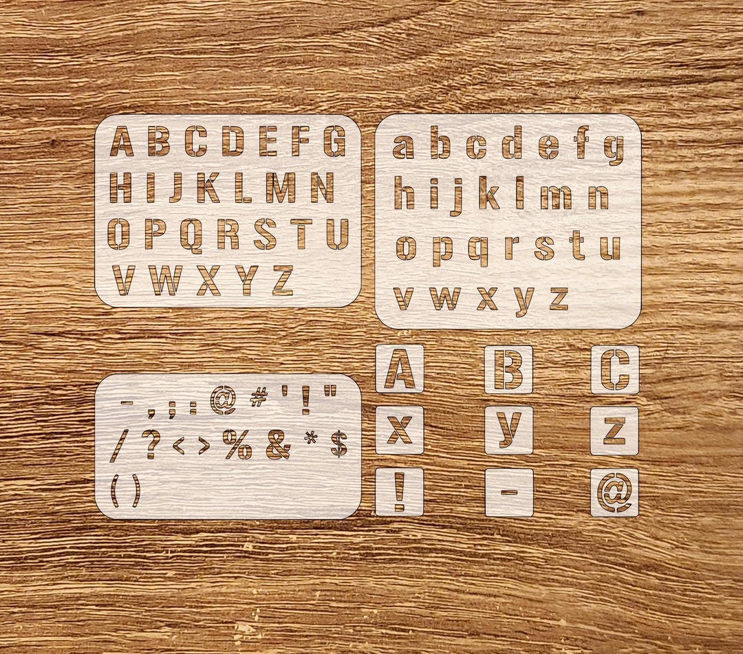 Letters, Numbers, and Symbols Stencil Mega Pack, Reusable DIY Craft ...