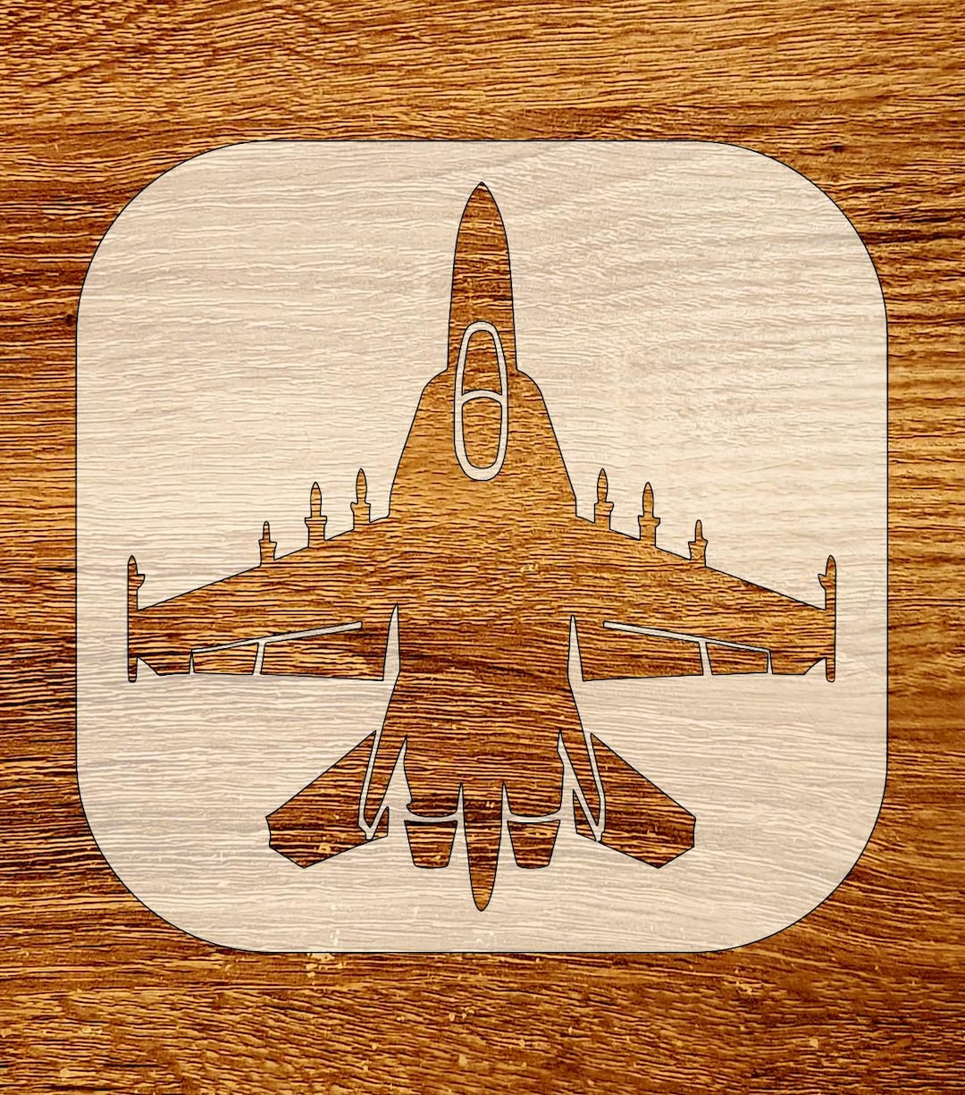 Fighter Jet Stencil, Digital Download, SVG, DXF, Stl, Png, Pdf Files - Etsy